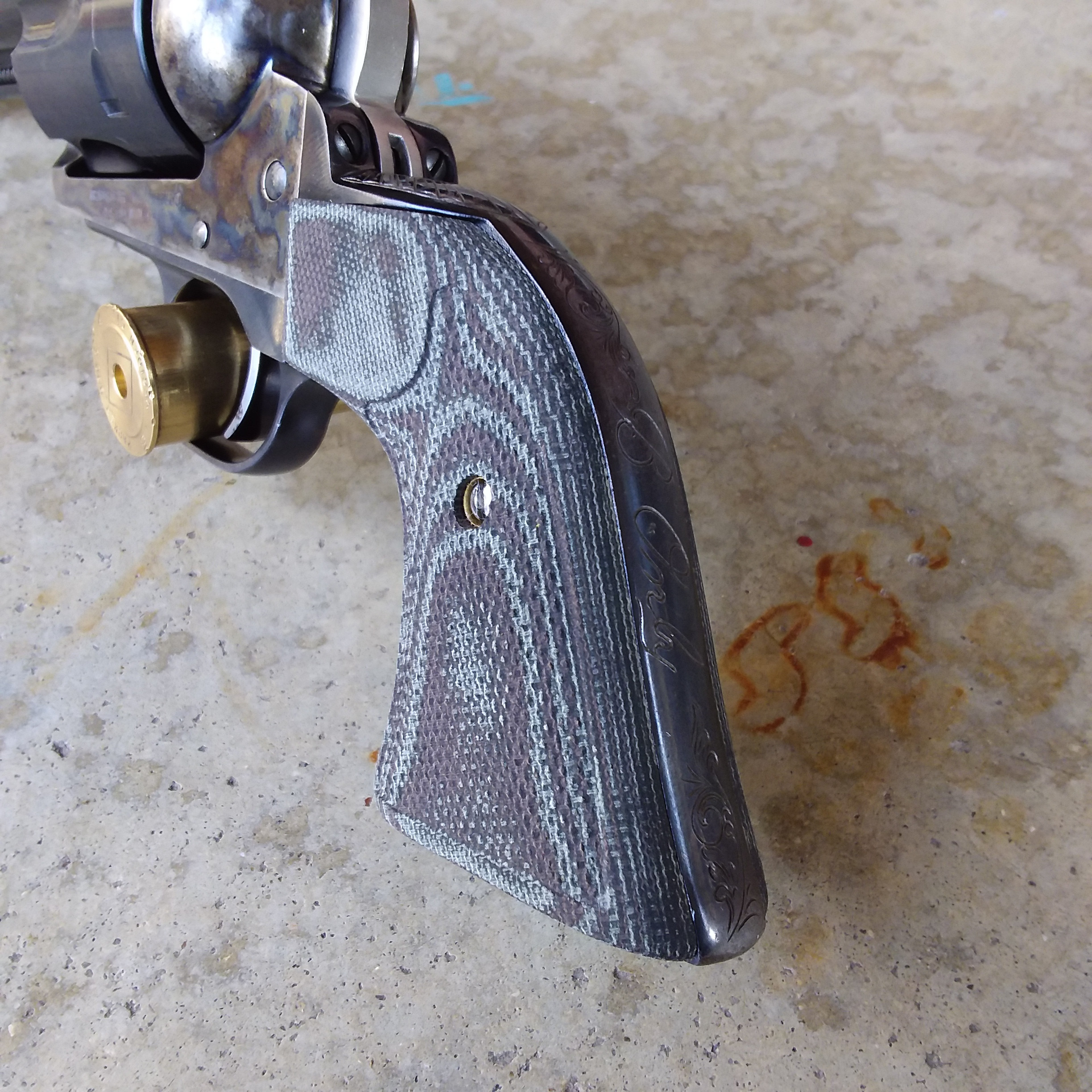 MICARTA GRIPS RUGER VAQUERO BLACKHAWK OLD ARMY XR3-RED