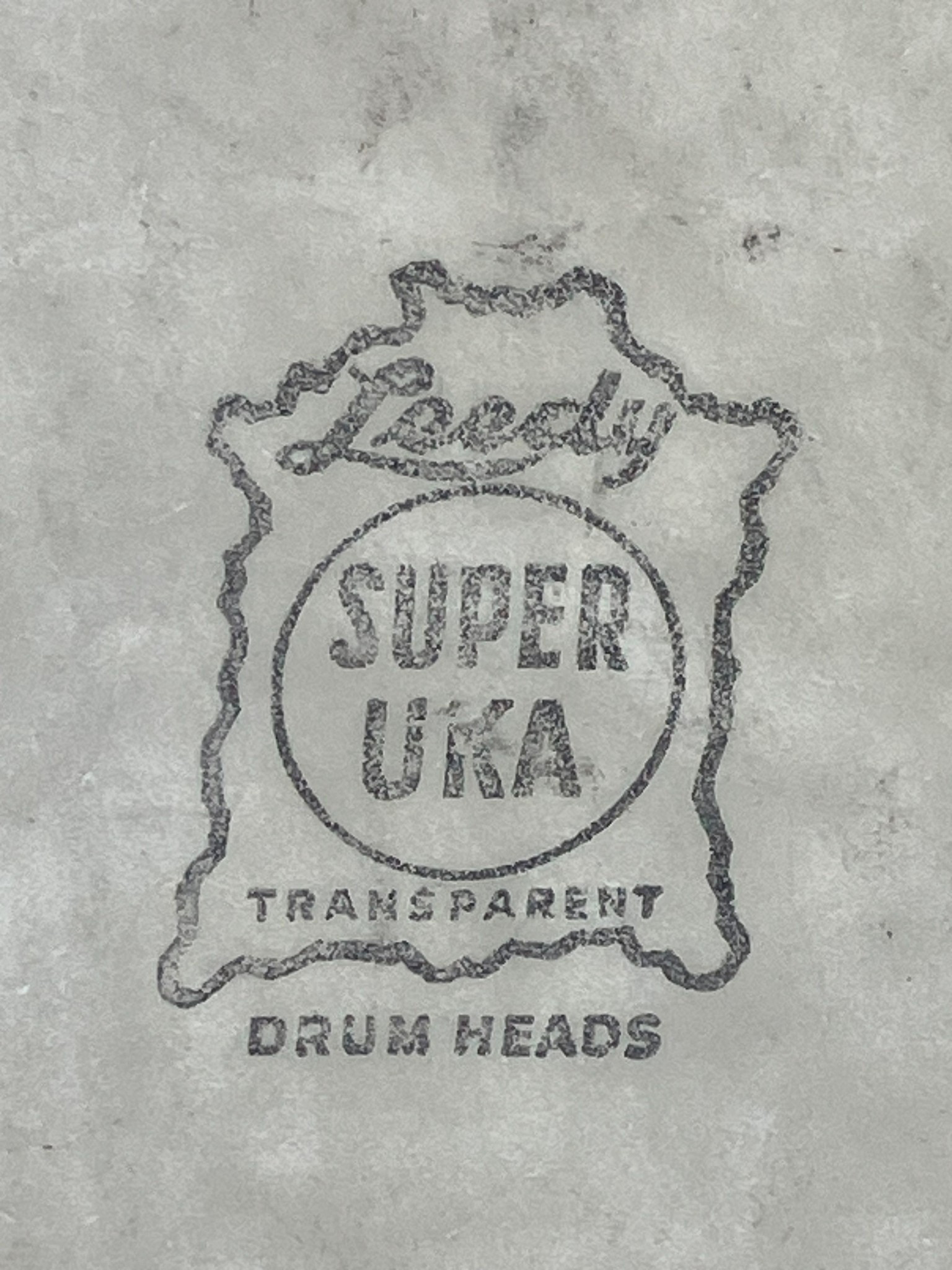 *Leedy Super Uka Transparent Snare Resonant 12"Calf Skin Slunk Drum ...