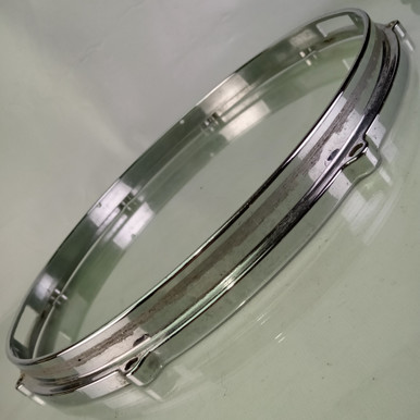 *Carlton 14" Die-Cast 8-Lug Snare Drum Resonant Side Rim/Hoop Chrome ...