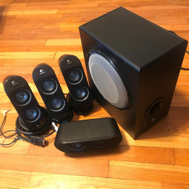Logitech X-530 5.1 Surround Sound System with 1 Subwoofer 4 Speakers ...
