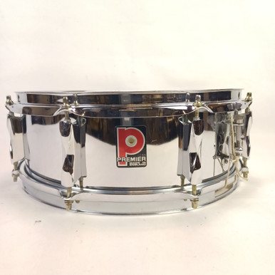 Premier 5x14"Snare Drum Chrome Steel Model 1005 8Lug England Everplay ...