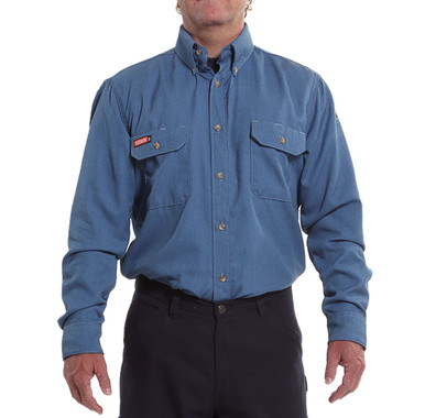 Tecgen | FR Vent Back Shirt | Medium Blue - FR Clothing & Supply
