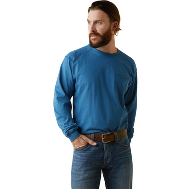 Ariat | FR Air Crew LS T-Shirt | Key Largo Heather - FR Clothing & Supply