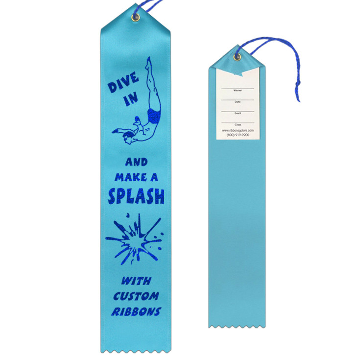 Custom Ribbon 2x10 Peaked w/event card