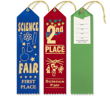 Science Fair Award Ribbons - Carded