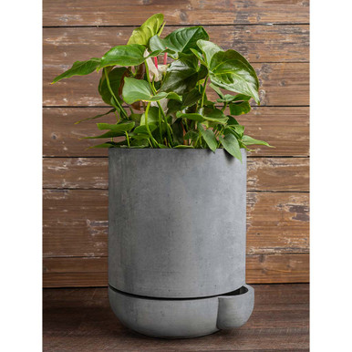 The Simple Pot, 1 Quart Planter - Grey - Garden-Fountains.com