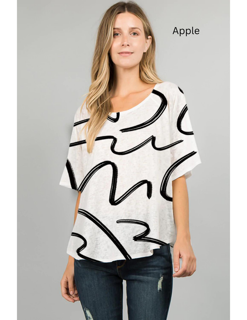 Et' Lois Roadmap Soft Knit Top - New Moon Boutique