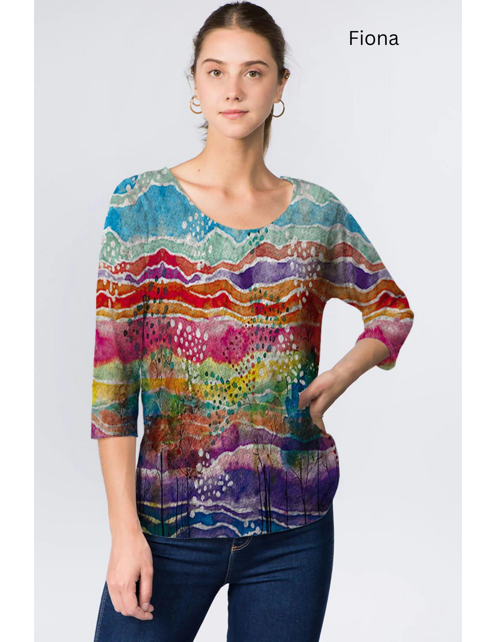 Et' Lois Hazy Desert Sky Soft Knit Top - New Moon Boutique