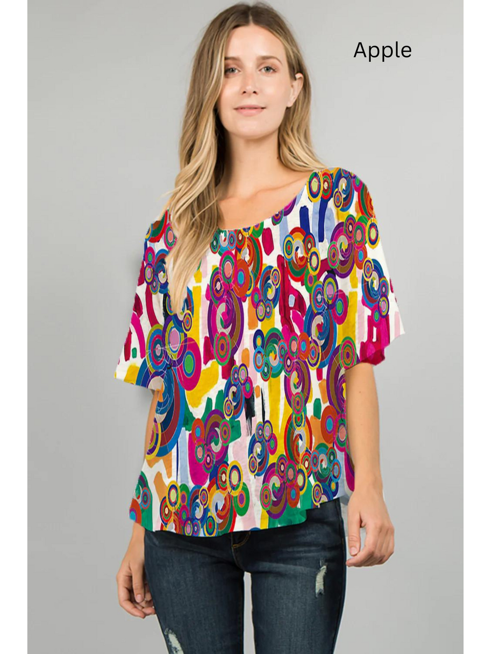Et' Lois Geometric Funtime Soft Knit Top - New Moon Boutique