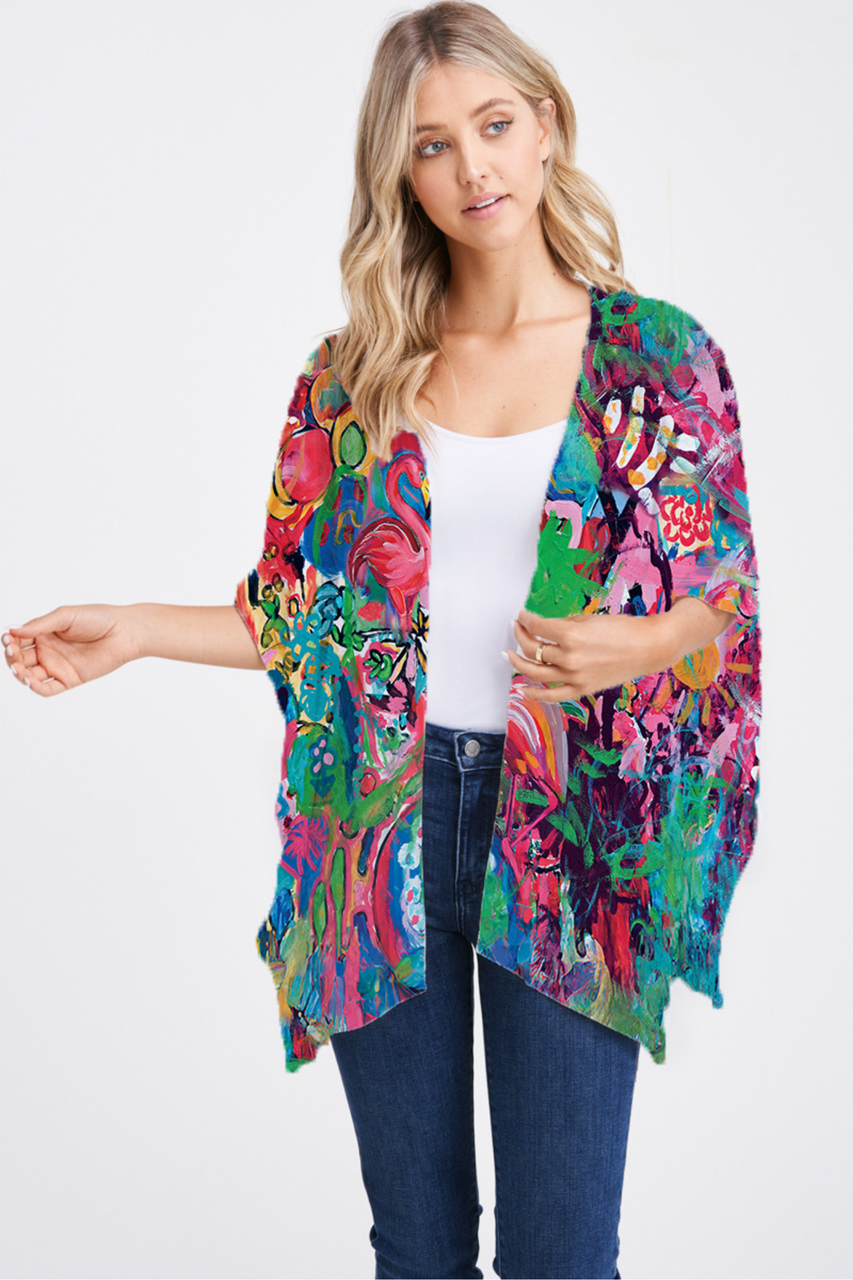 Et' Lois Lover's Island Open Wrap Shawl - New Moon Boutique