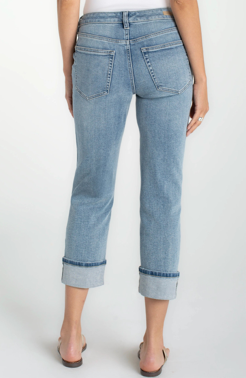 Liverpool Crop Cuffed Girlfriend Jeans - New Moon Boutique