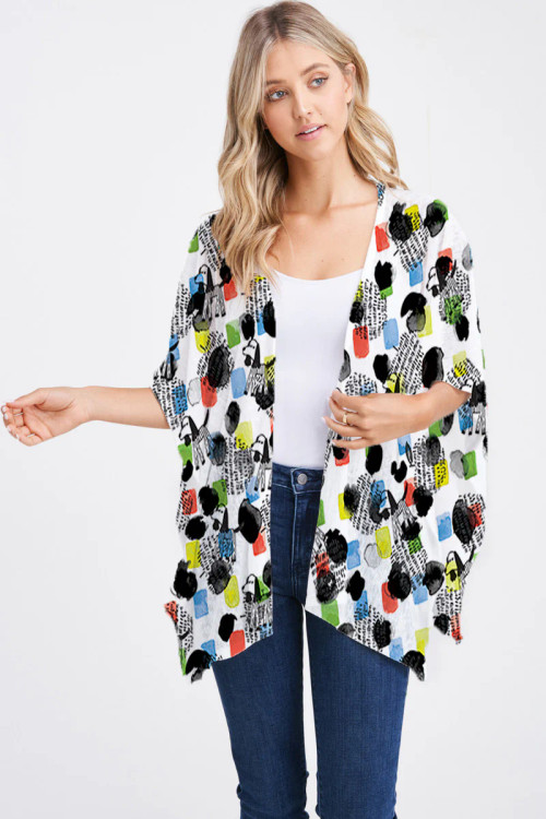 Et' Lois Seeing Doodle Double Open Wrap Shawl - New Moon Boutique