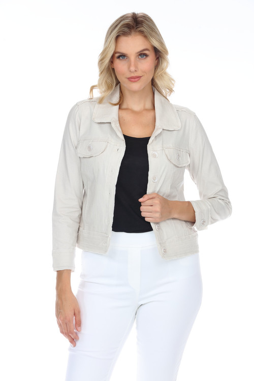 Tango Mango Stone Frayed Jacket - New Moon Boutique