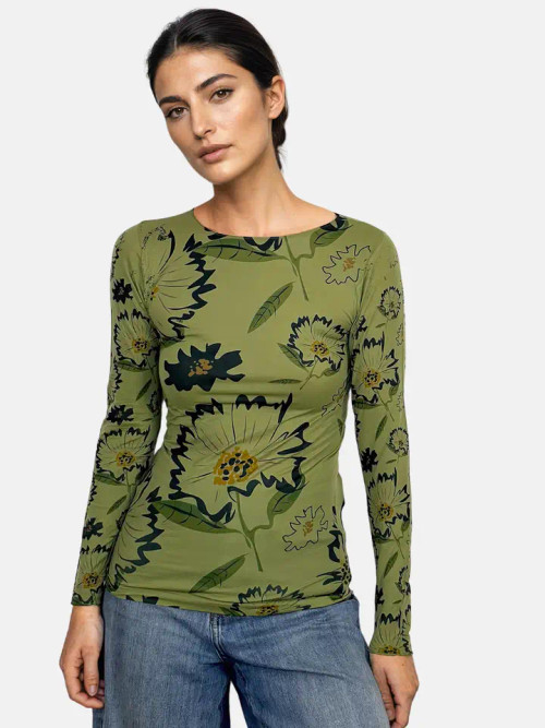 AMB Designs Moss Daisies Top - New Moon Boutique