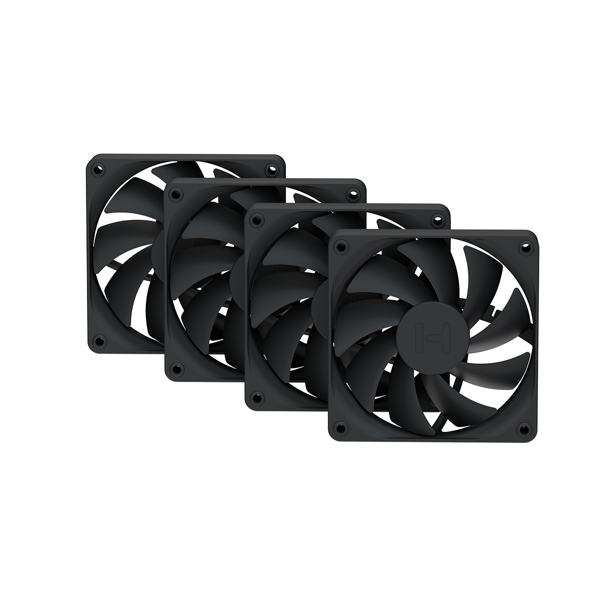 FA12 Fans (4-Pack) - Pitch Black | HYTE