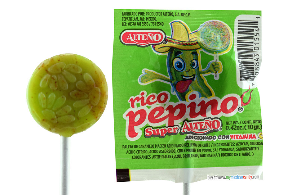 Super Rico Pepino Mexican Lollipop 40 piece | Buy At MyMexicanCandy.com