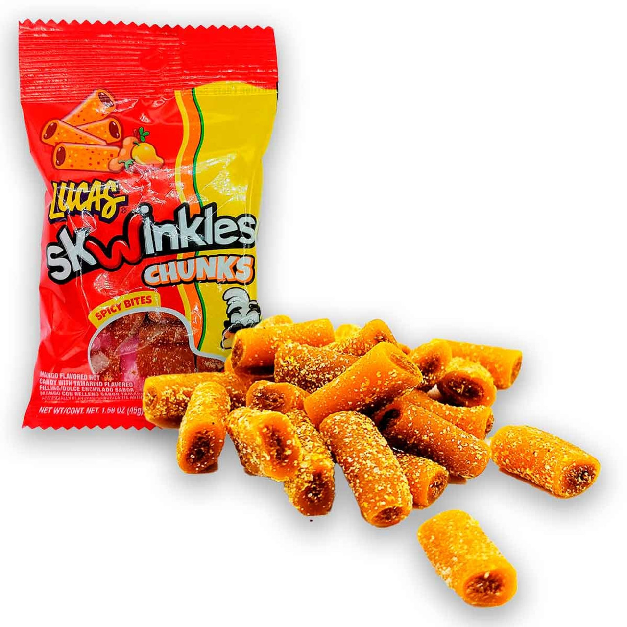 Lucas Skwinkles Mango Spicy Chunks 6-Pieces Pack | Buy at My Mexican Candy