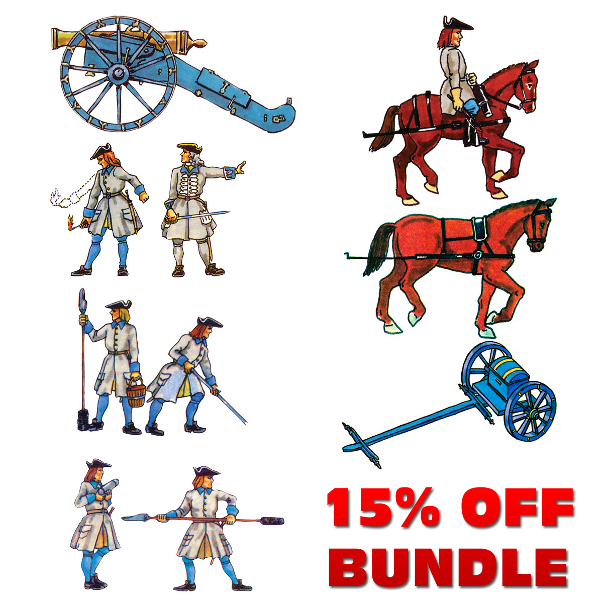 Karoliner Bundle Deal includes Artillerymen, Cannon, Limber and ...