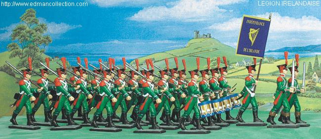 Irish Wild Geese 54mm Scale Pewter Hand Painted Soldiers