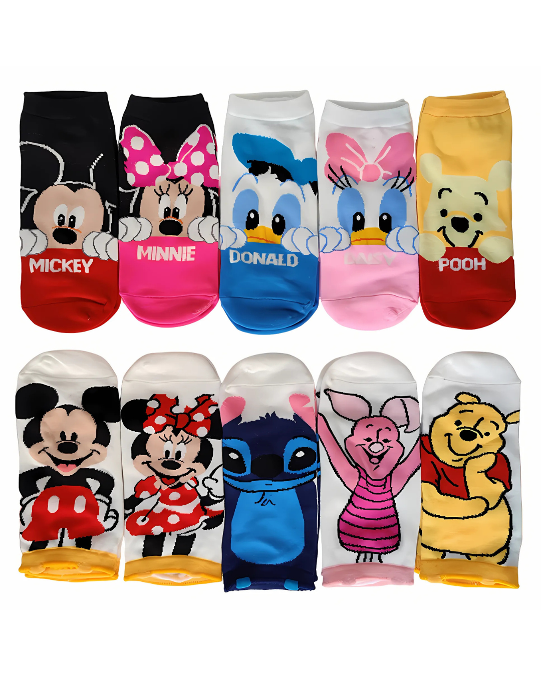 Ladies Disney Squad Ankle Socks - 10 Pack