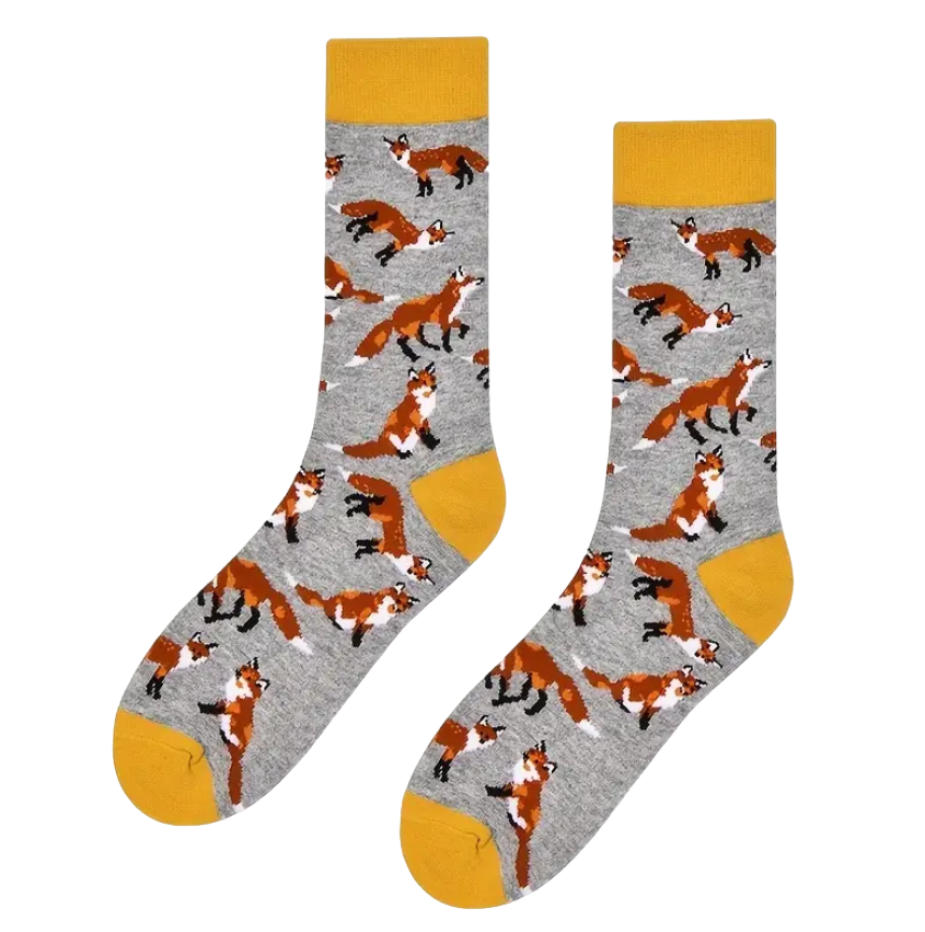 Men's Fox Print Socks
