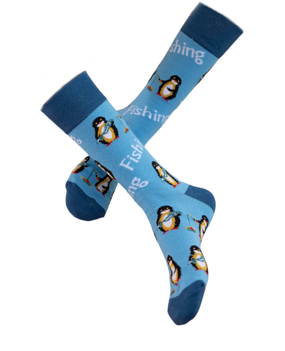 Men's Hook, Line, and Waddle Penguin Socks