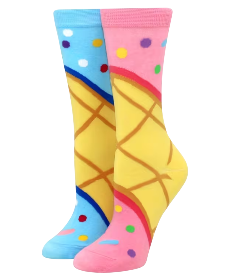 Ladies Double Scoop Delight: Ice Cream Socks