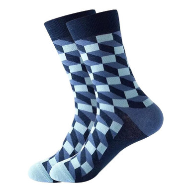 Blue Abstract Socks - Sock Boutique