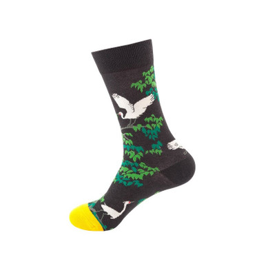 Ladies Crane Bird Socks - Sock Boutique