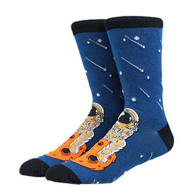 Men's Navy Astronaut Socks - Sock Boutique