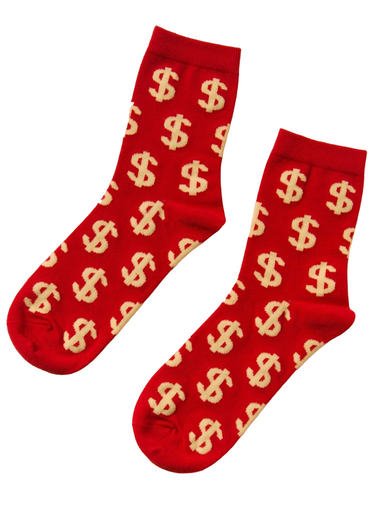 Ladies Dollar Sign Socks