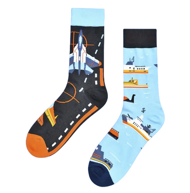 Men's Altitude Attire: Mismatched Fighter Pilot Socks
