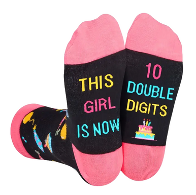 Double Digits Birthday Socks (10years)