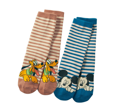 Ladies Cartoon Companions: Pluto & Mickey Socks - 2 Pack
