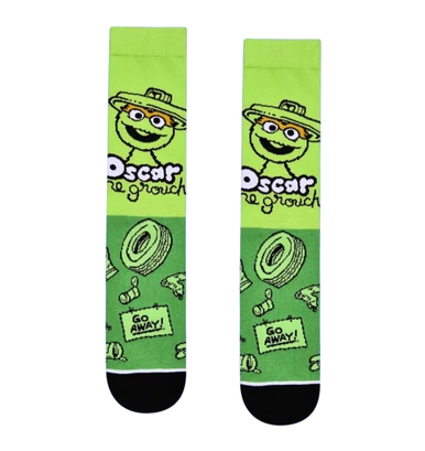 Men's Green Grumble: Oscar the Grouch Sock