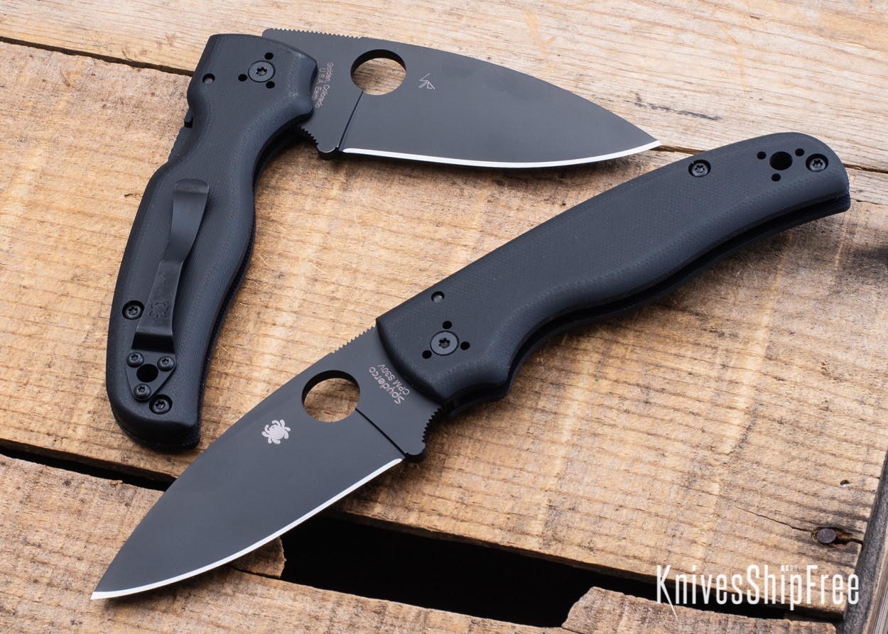 Spyderco: MicroJimbo - Black G-10 - CPM-S30V - Black Blade ...