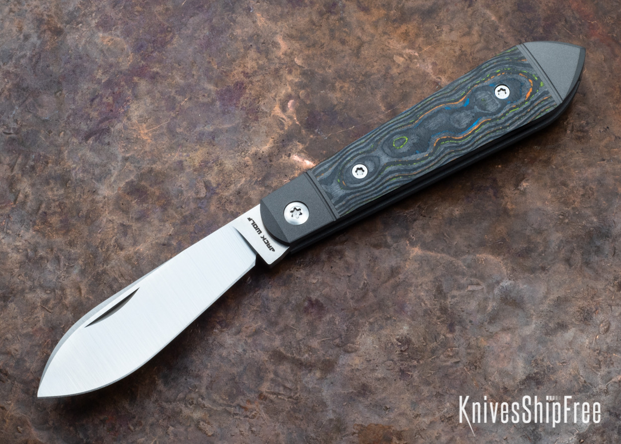 Jack Wolf Knives: Low Drag Jack - CamoCarbon 80s - Titanium - CPM-S90V