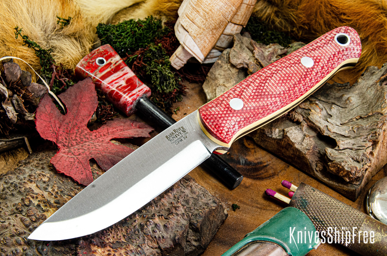 Bark River Knives: Bushcrafter II - CPM 3V - Firedog Canvas Micarta ...