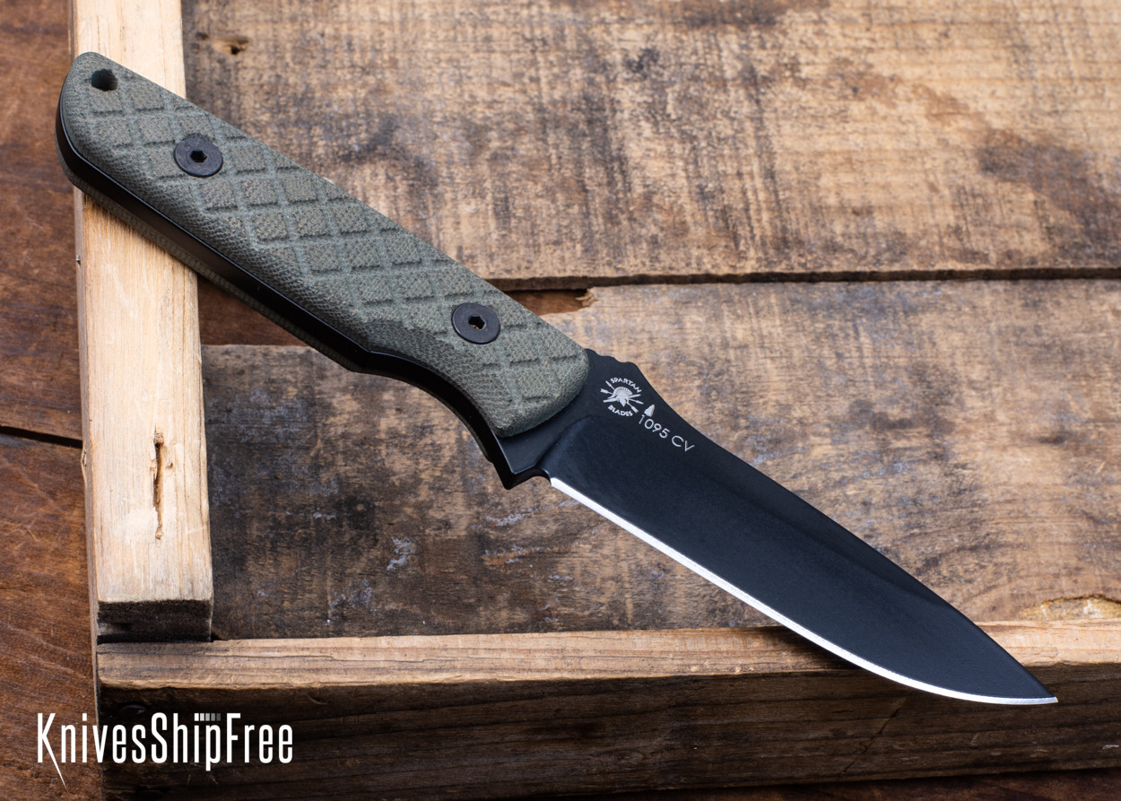 Buy Spartan Blades: Harsey Fighter - 1095 CV - Black Powder Coat Finish