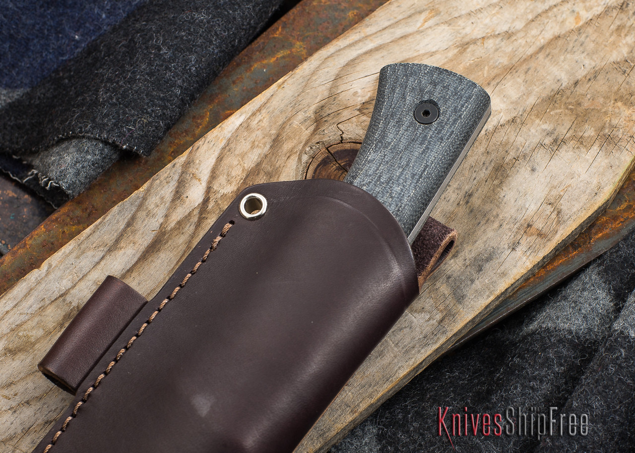 Fiddleback Forge: Production Camp Knife - Black Canvas Micarta - CPM 3V