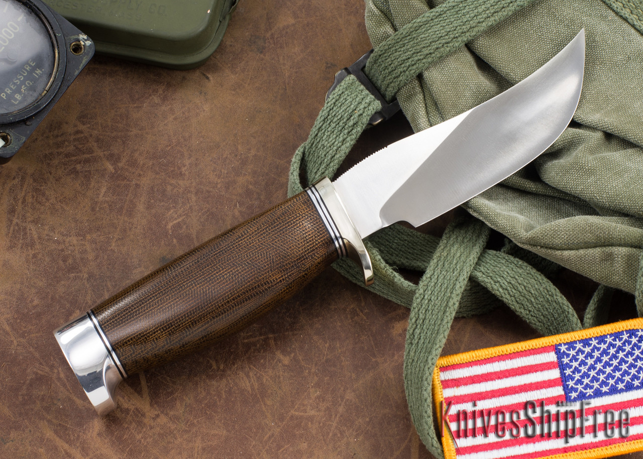 Randall Made Knives: Model 22 Outdoorsman - Green Micarta - Stainless Steel