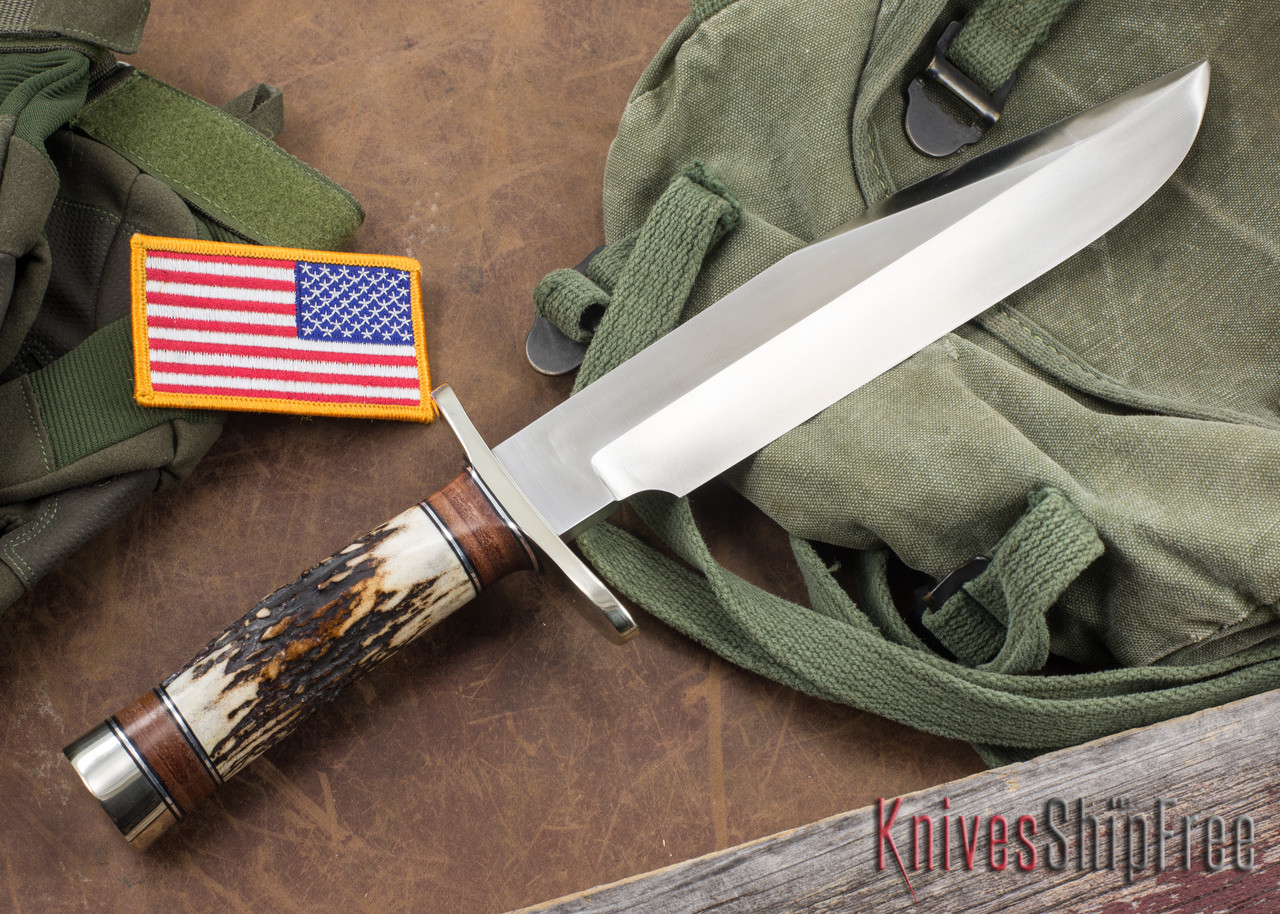 Randall Made Knives: Model 12-9 Sportsman Bowie w/ #14 Grind - Stag and ...