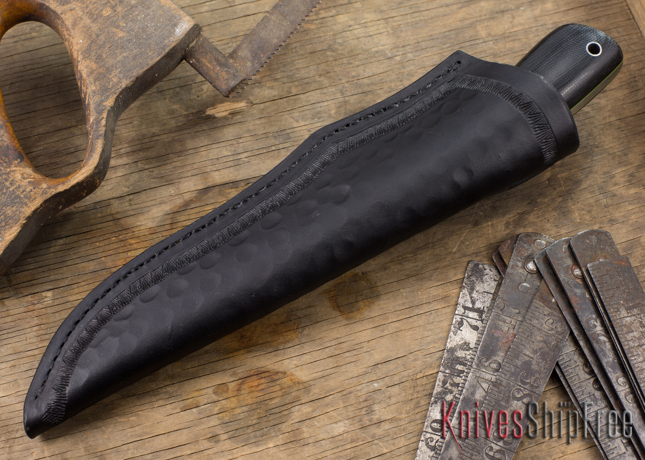 Cross Knives: All Round Hunter Knife - Black Canvas Micarta - Lime ...