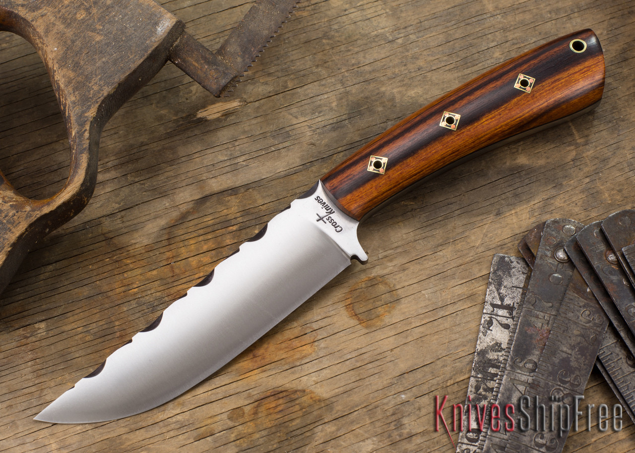Cross Knives: All Round Hunter Knife - Desert Ironwood - Black Liners ...