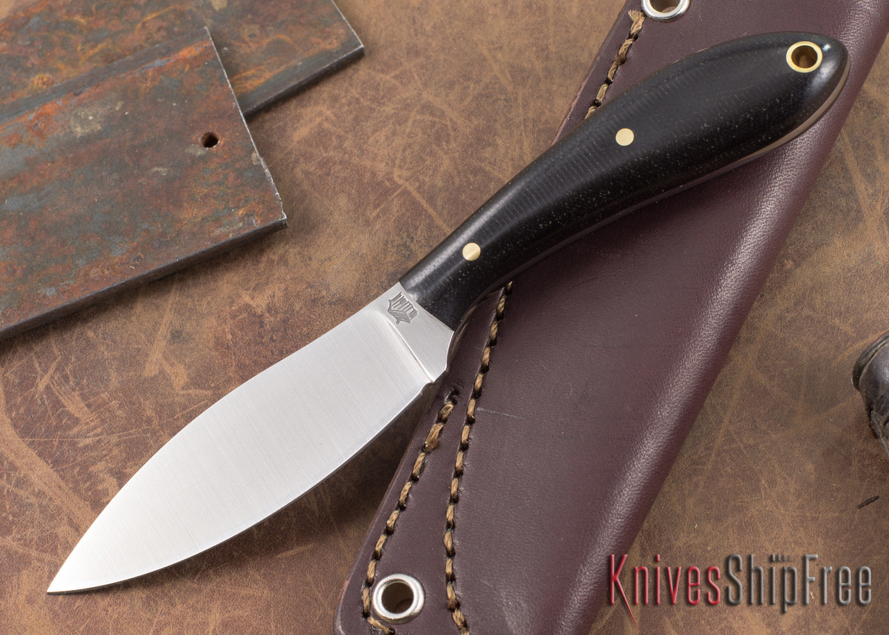 L.T. Wright Knives: Small Northern Hunter - Black Canvas Micarta