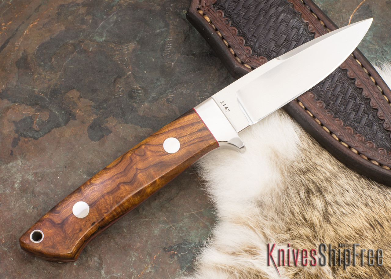 Alan Warren Knives: Custom Hunter #2147 - Ironwood - Red Liners