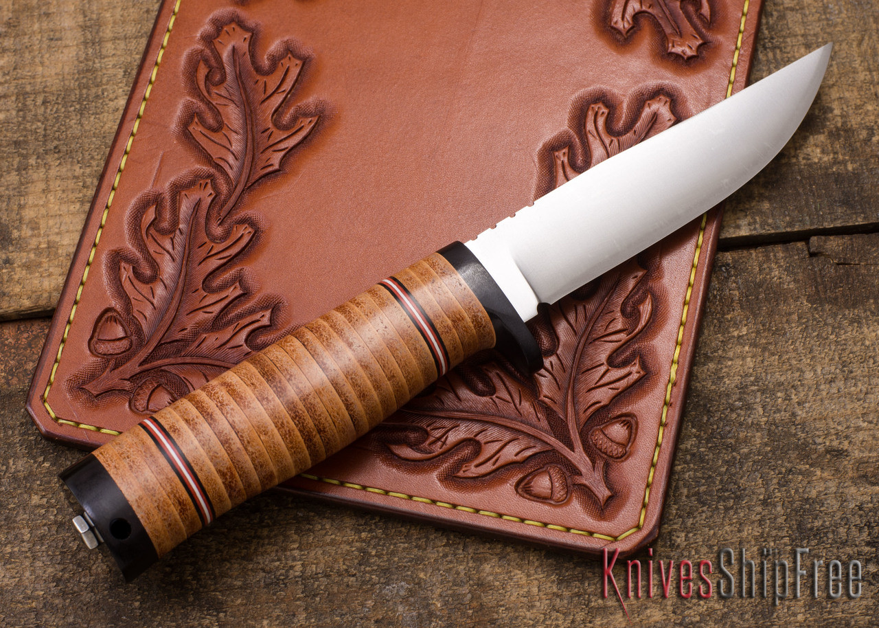 Cross Knives: Hunter Knife - Stacked Leather