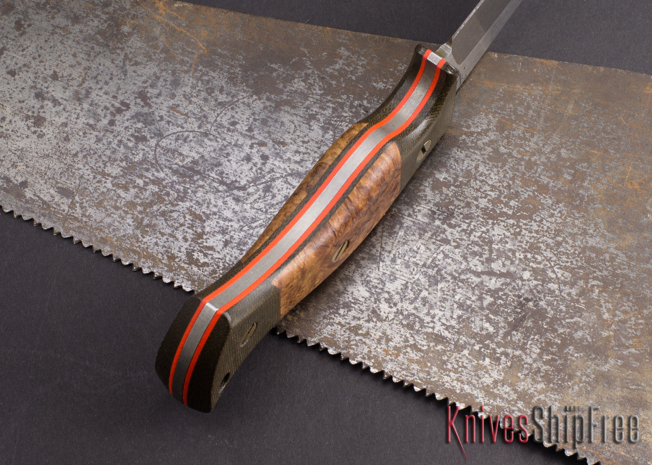 Dark Timber Knives: 1911 Elite - Black Ash Burl / Green Micarta ...