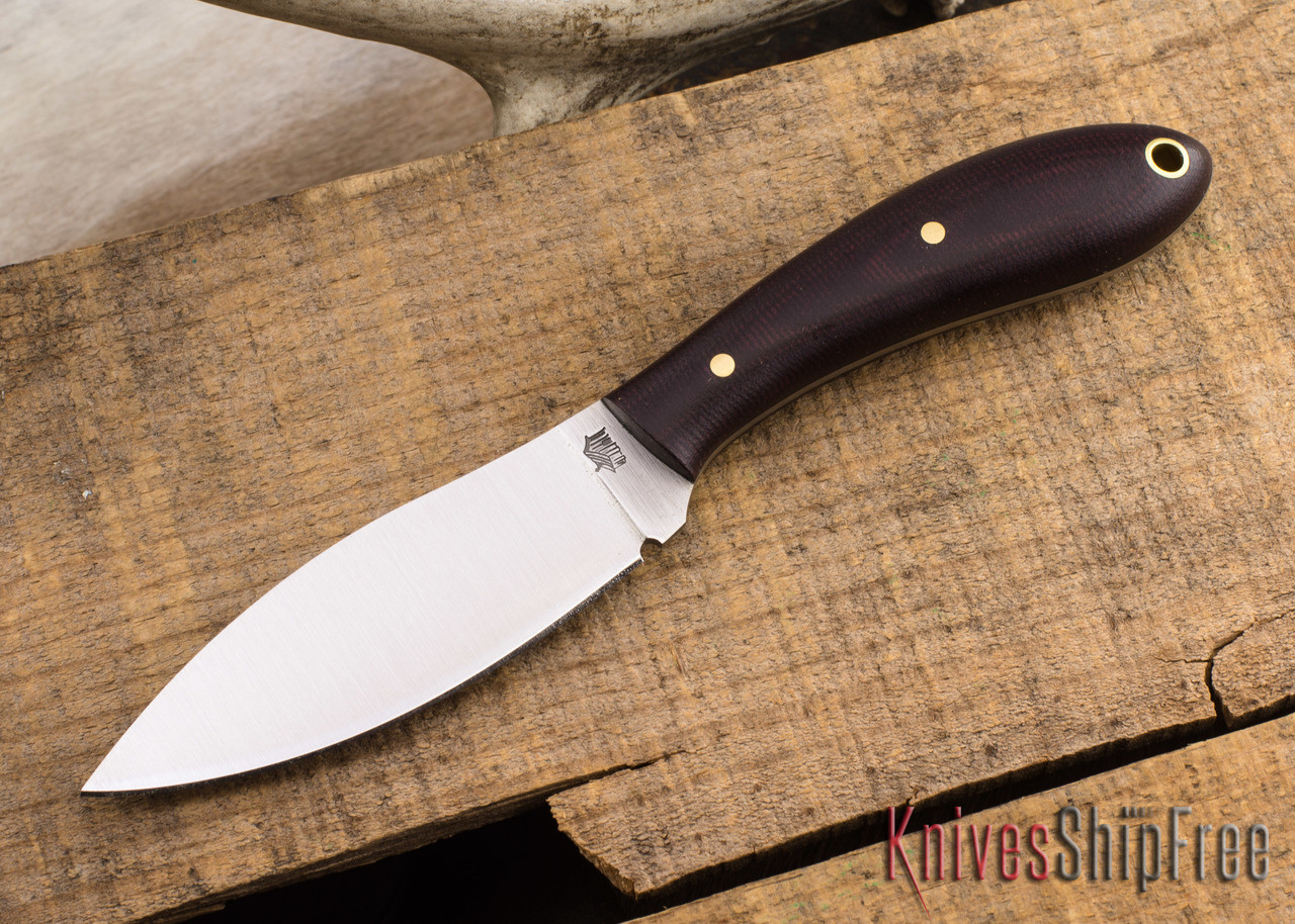 L.T. Wright Knives: Small Northern Hunter - Double Red Micarta - Matte ...