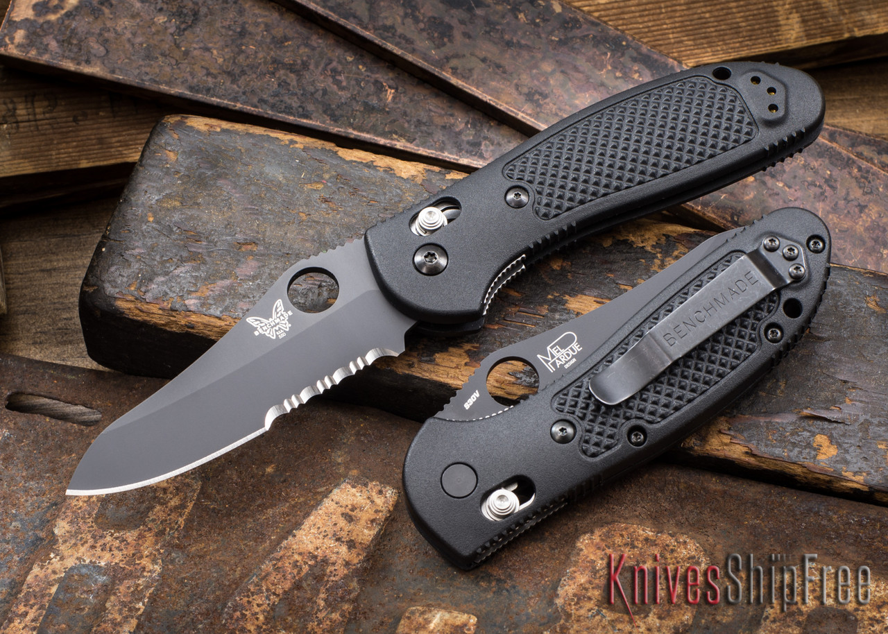 Benchmade Knives: 550SBK-S30V Griptilian - Sheepsfoot - Serrated Black ...